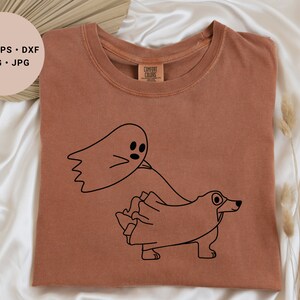 Ghost walking Dog Svg, Ghost Dog, Halloween Dog, Dog Lover Svg ...