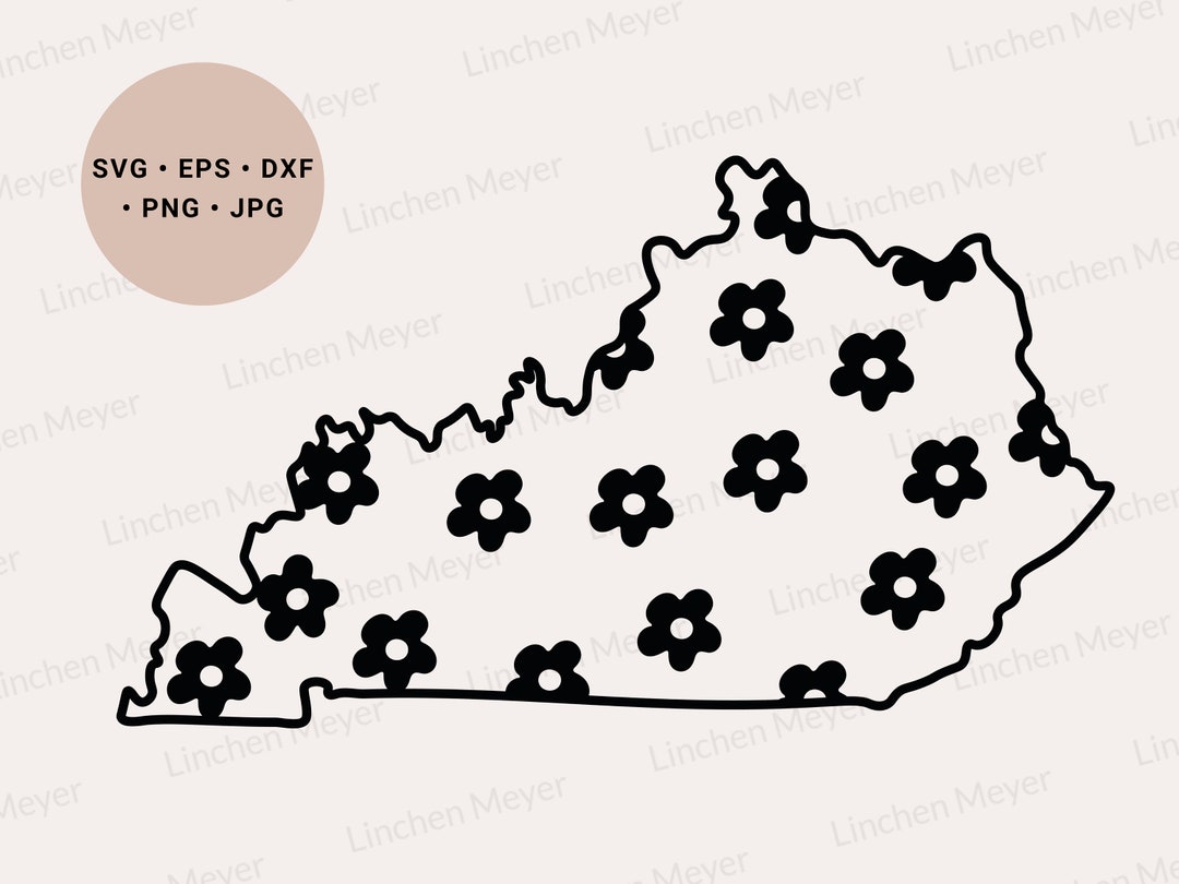 Kentucky Svg, Floral Kentucky Svg, Daisy Svg, Western Svg, Kentucky ...