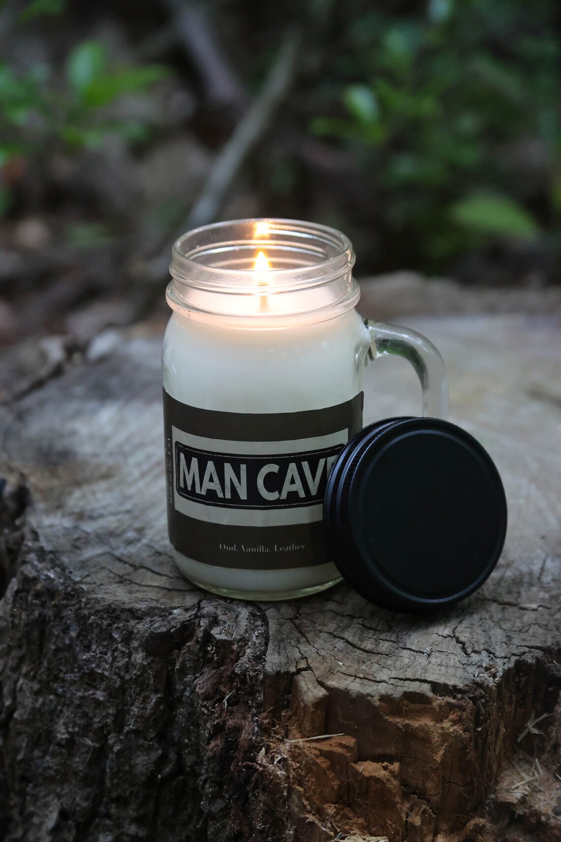 Man Cave 100% Soy Wax Candle Hand Poured (oud Luxe Scent) - Etsy