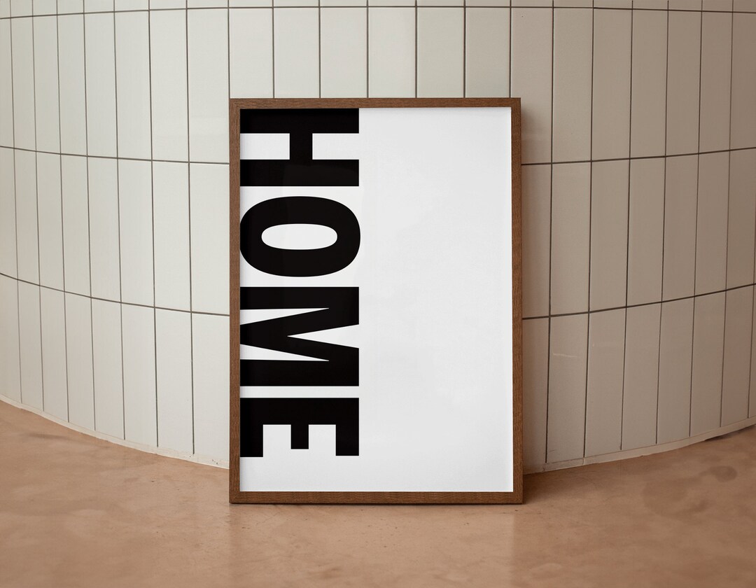 Home Typography White Background, Abstract, Printable, Minimalist ...