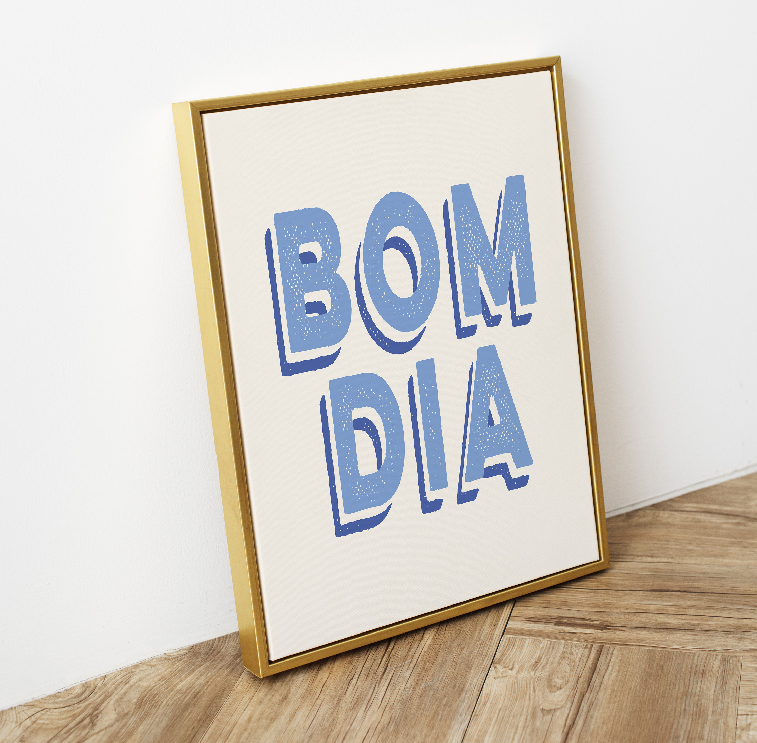Bom Dia Azul Typography, Printable, Minimalist, Retro, Poster ...