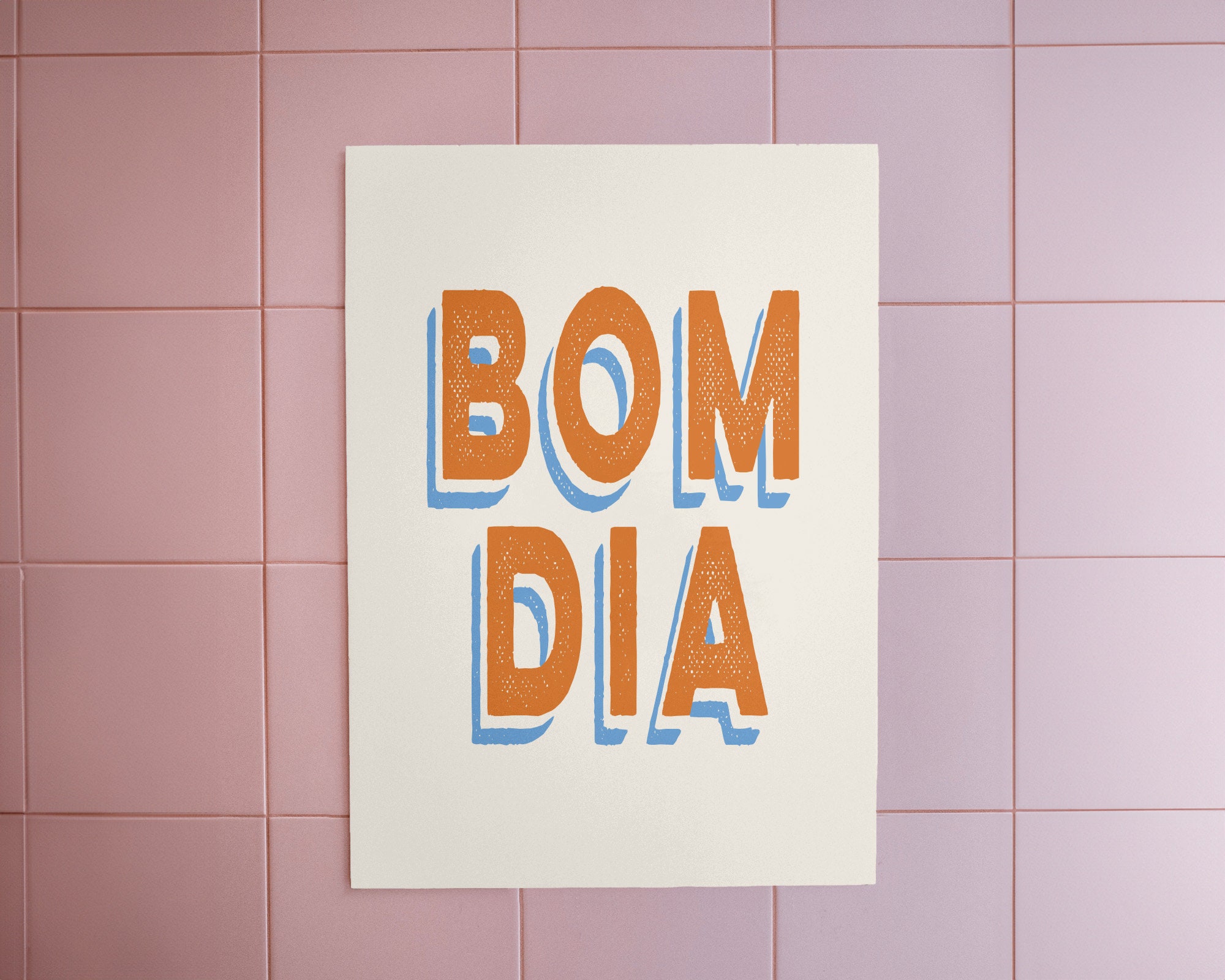 Bom Dia Typography Printable Minimalist Retro Poster - Etsy
