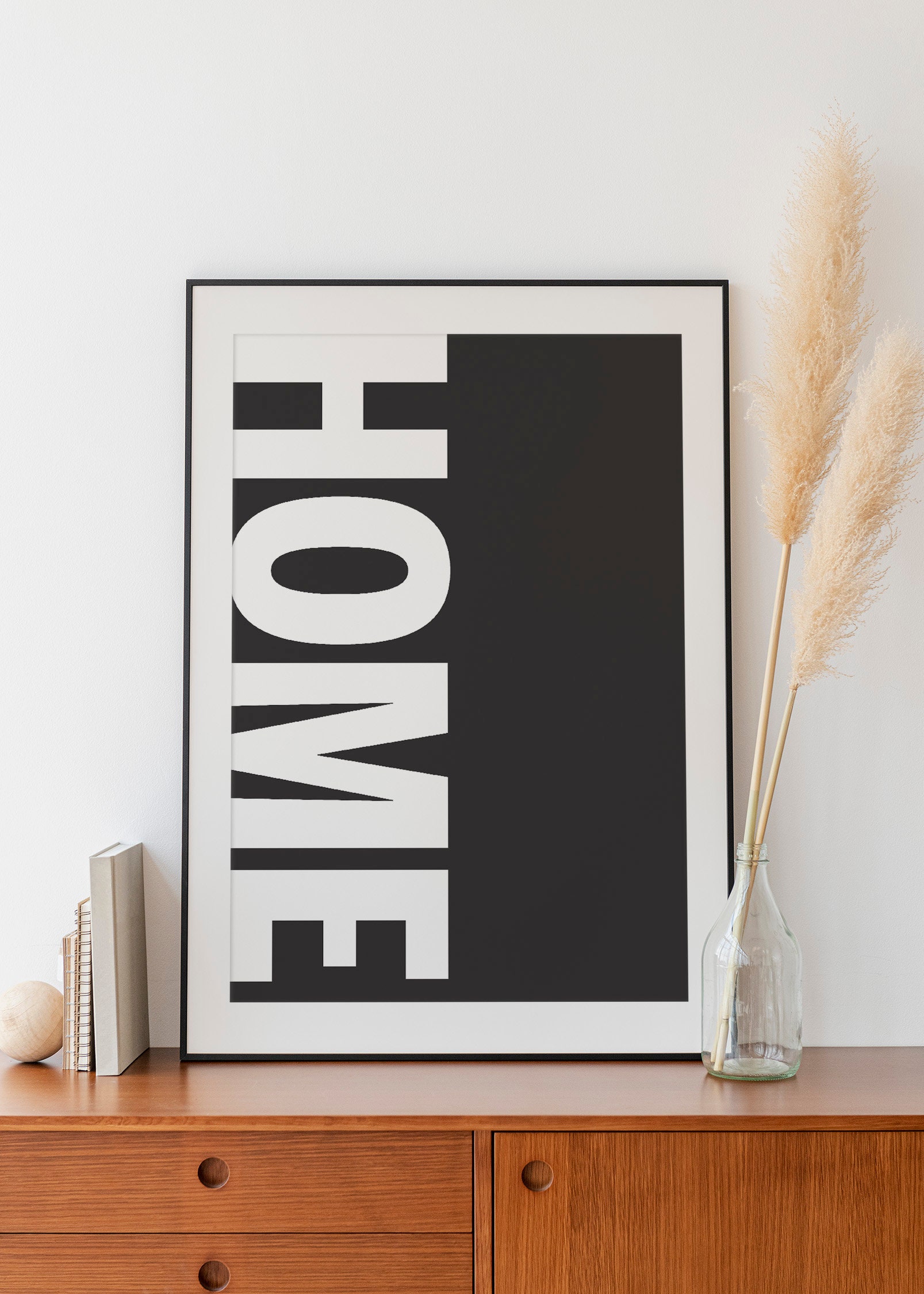 Home Typography Black Background, Abstract, Printable, Minimalist ...