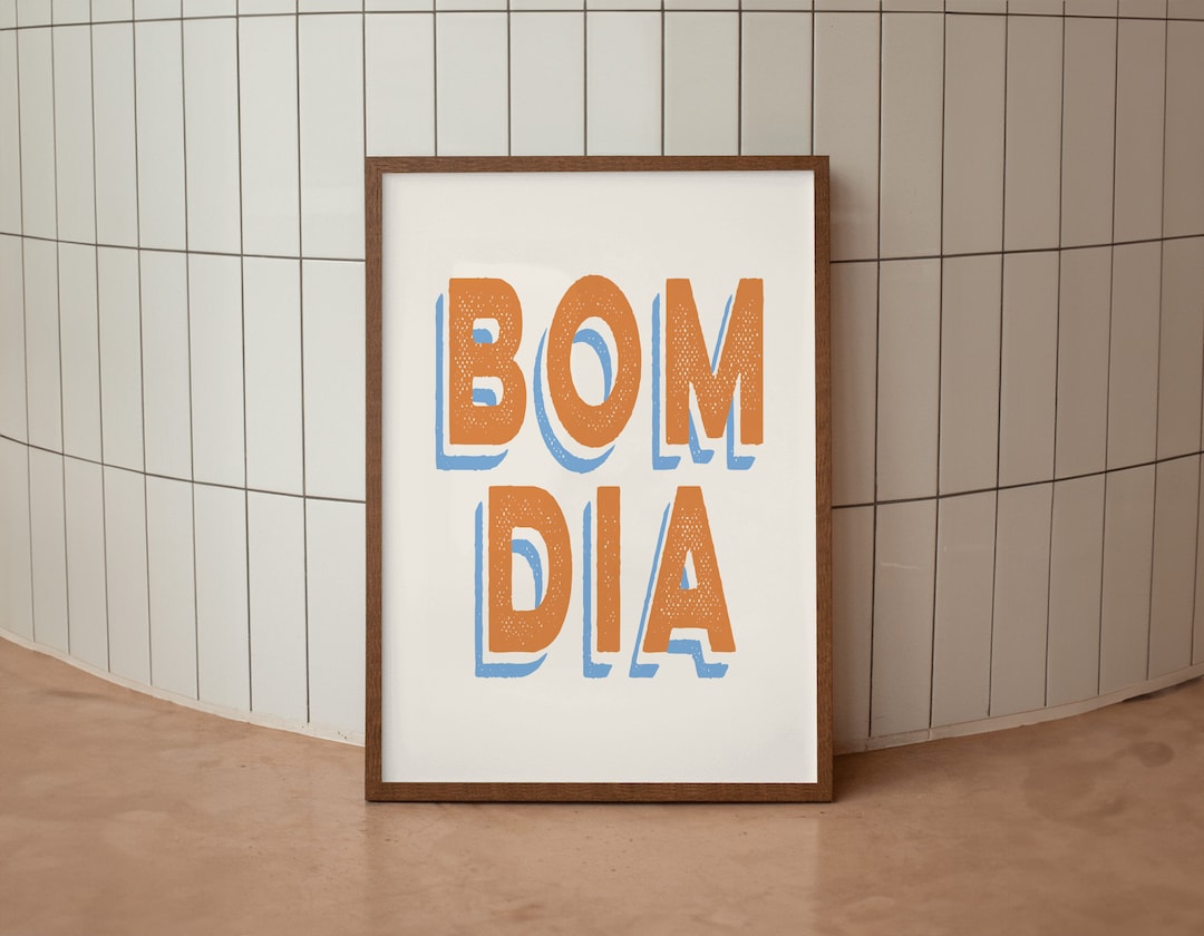 Bom Dia | Typography, Printable, Minimalist, Poster, Simplistic - Etsy