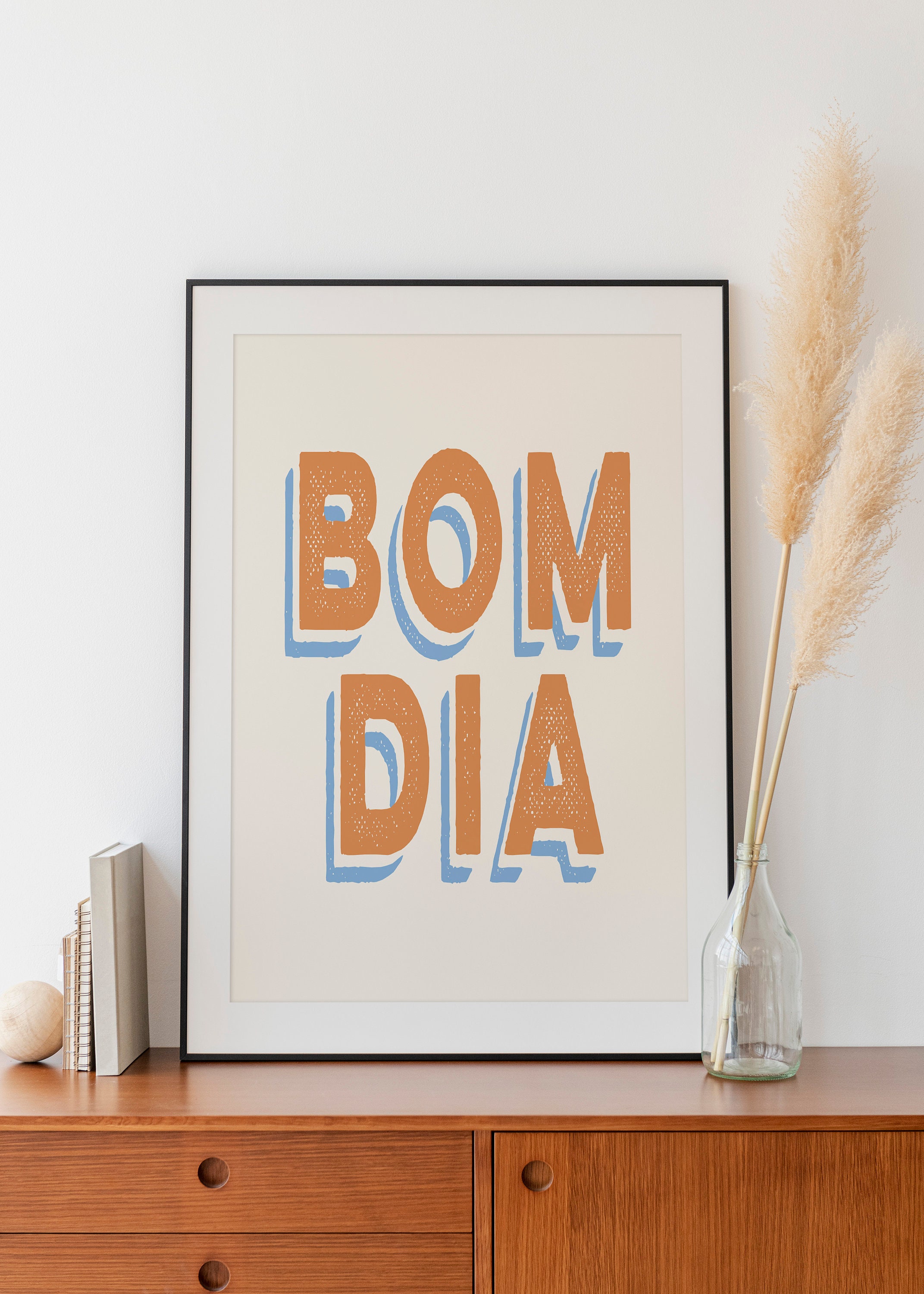 Bom Dia Typography Printable Minimalist Retro Poster - Etsy