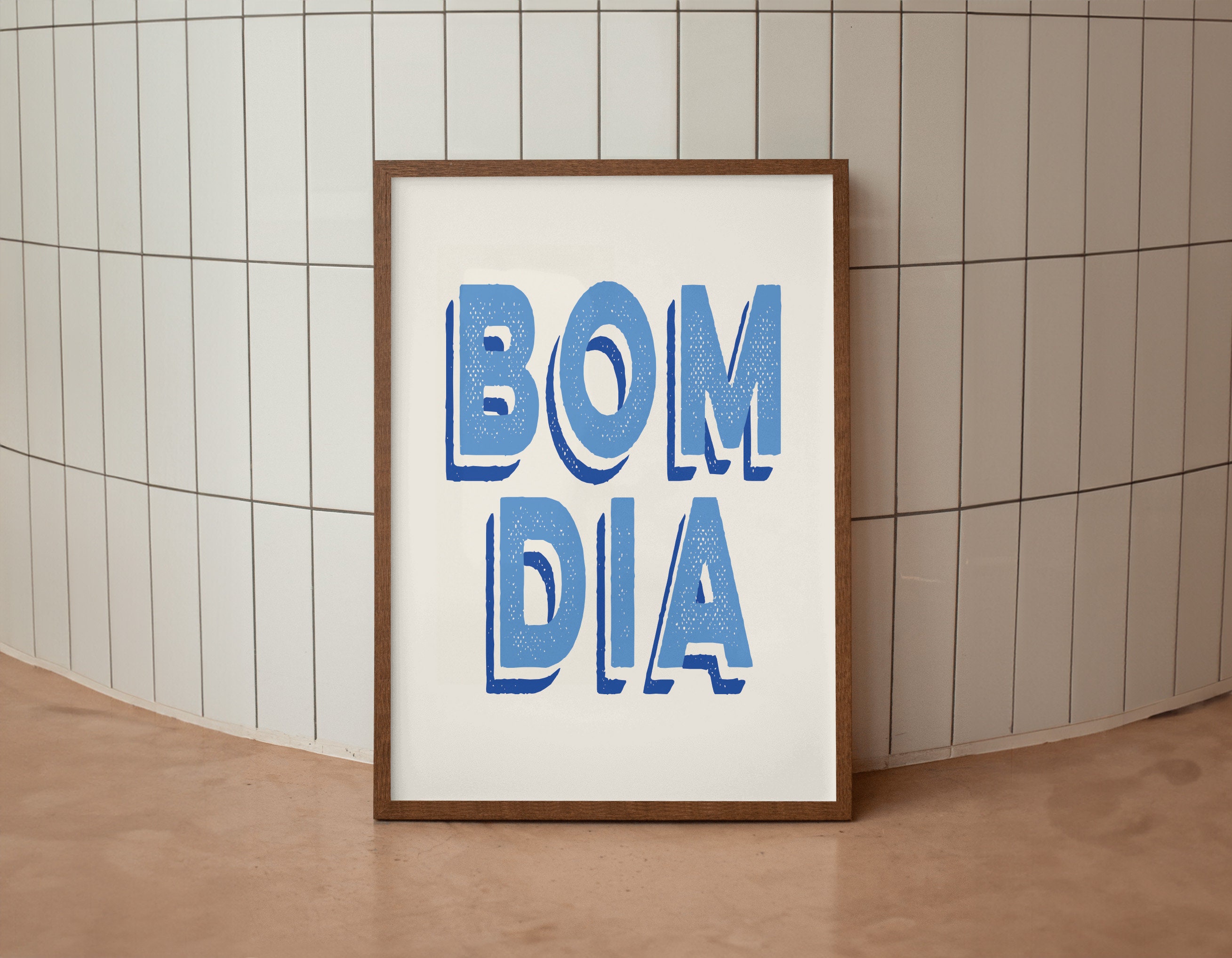 Bom Dia Azul | Typography, Printable, Minimalist, Retro, Poster ...