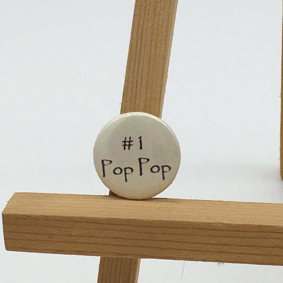 Number One Pop Pop Button - 1 Inch - Etsy