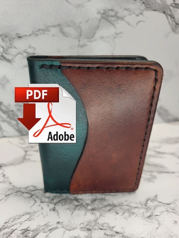 Minimalist Wallet Pdf Leather Pattern Card Wallet | Etsy