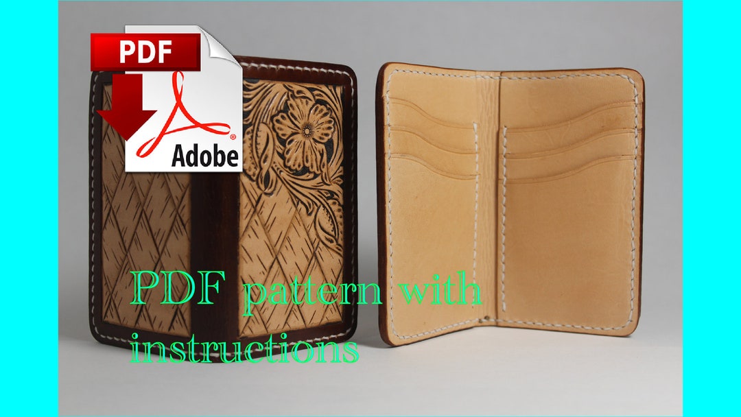 Six Card Vertical Bifold Wallet PDF Pattern - Etsy