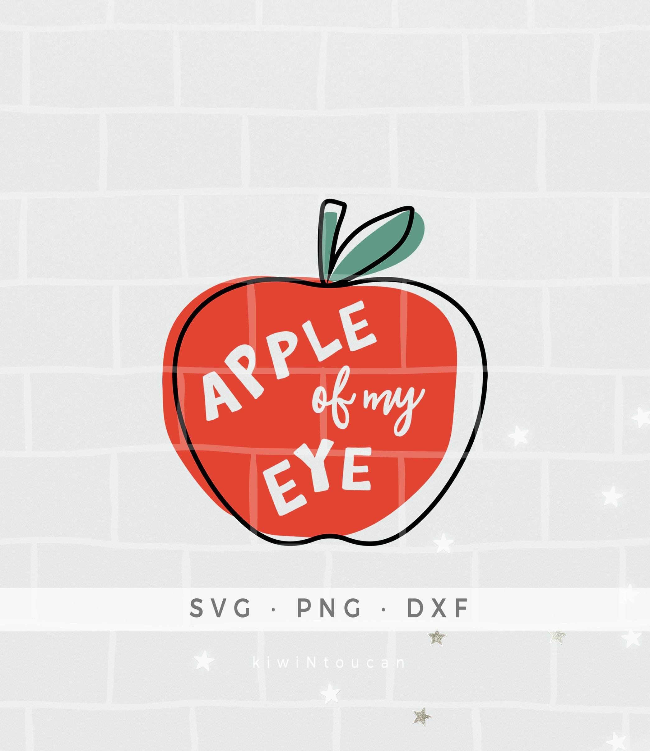 Apple of My Eye SVG, Shirt Design for Toddlers, Cut Files Apple of My ...