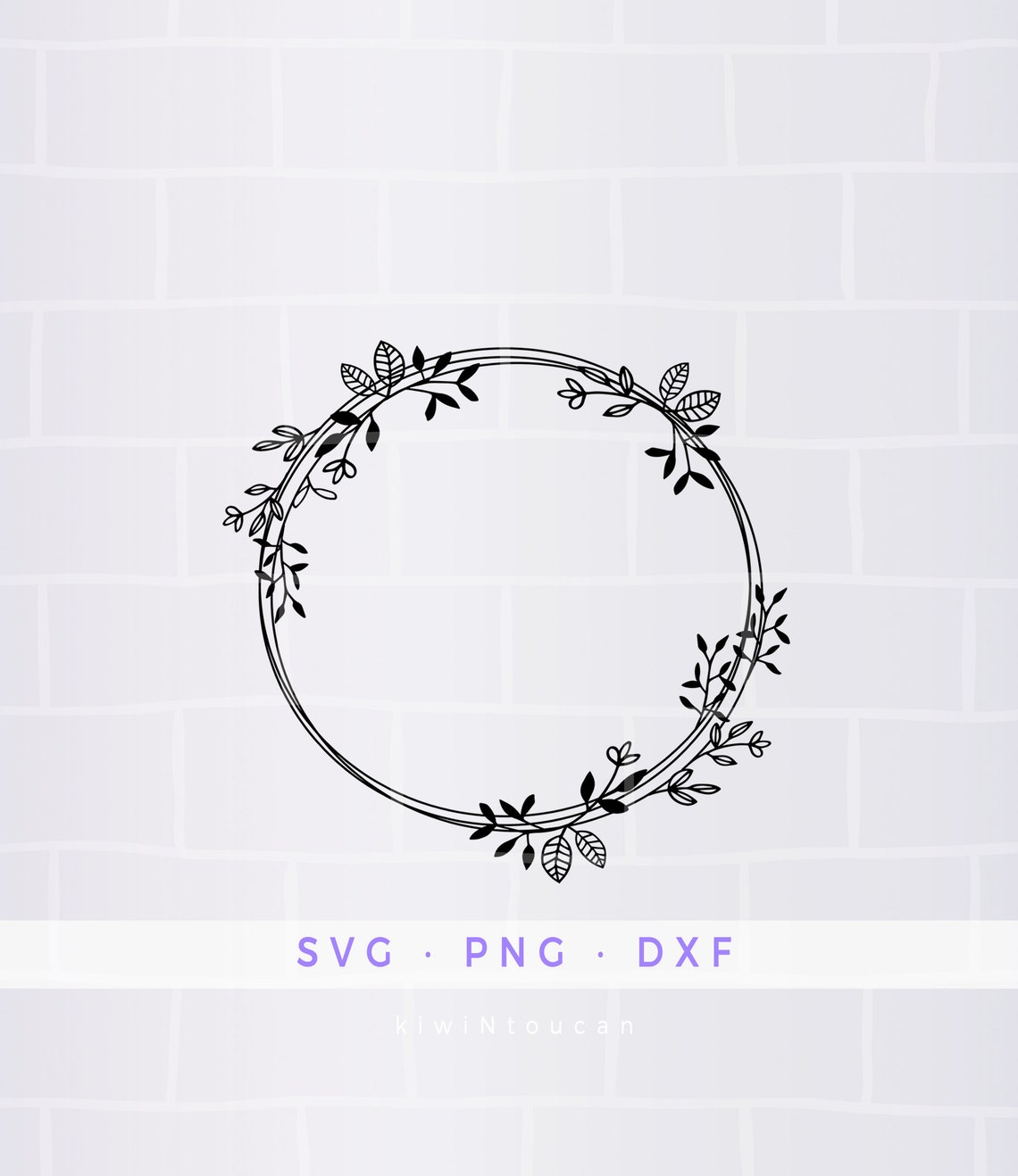 Círculo de flores SVG, Marco círculo con ramas, Círculo Monograma SVG ...