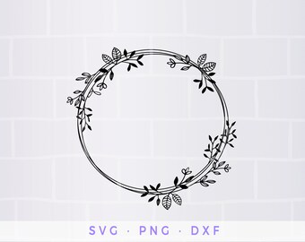 Flower Circle Svg - Etsy