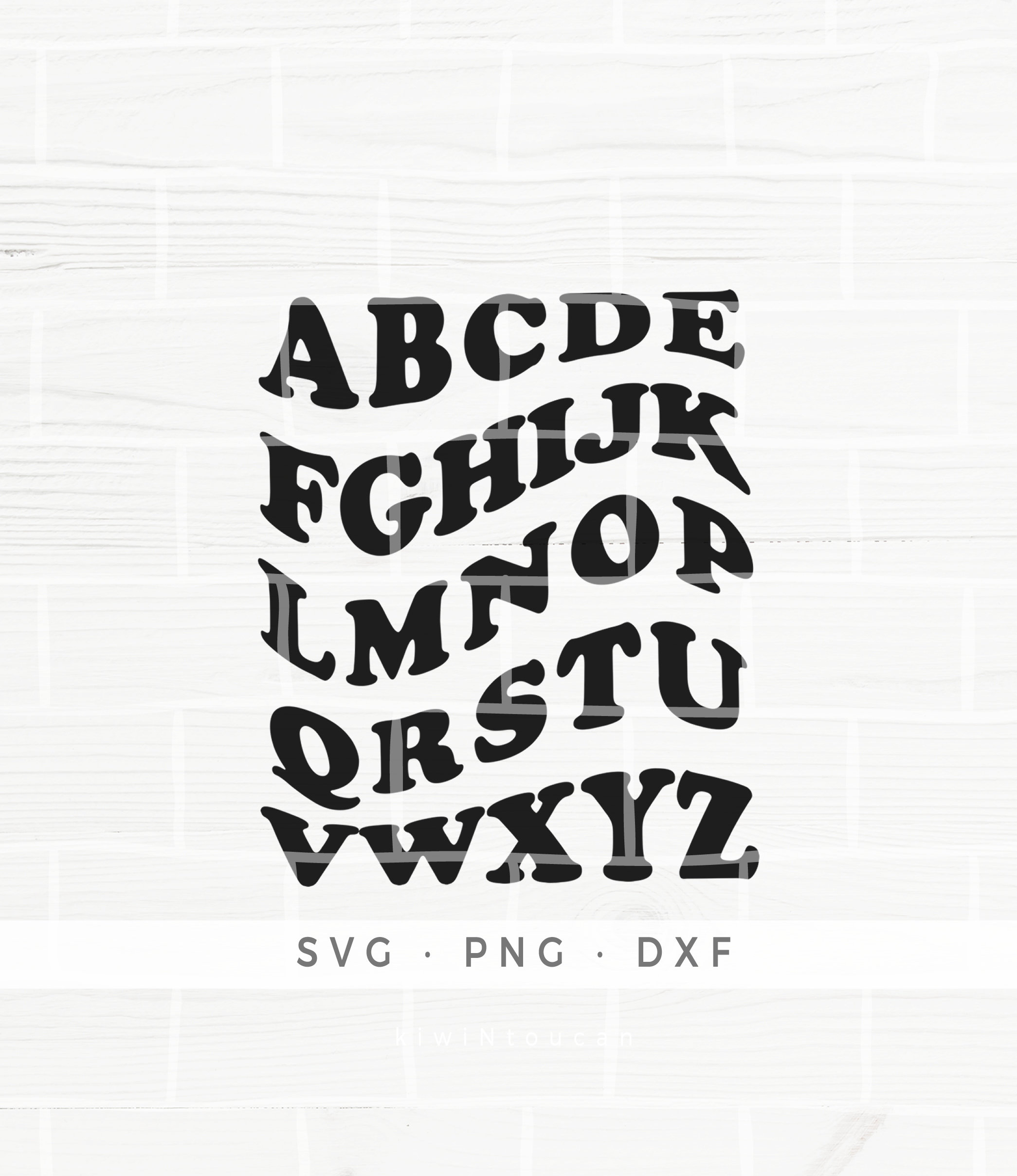 Wavy Alphabet SVG, Cutting Files, Toddler Educational SVG, Wavy ABC ...