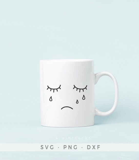Sad Face SVG Crying Face Svg Sad Face Cartoon Face Svg All - Etsy India