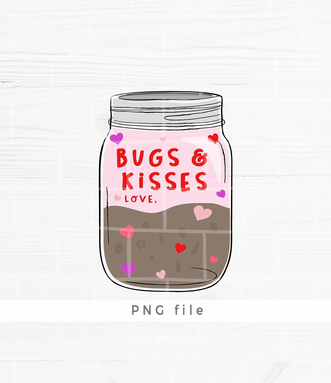 Printable Valentine Candy Gift, Bugs and Kisses, Download Valentines ...
