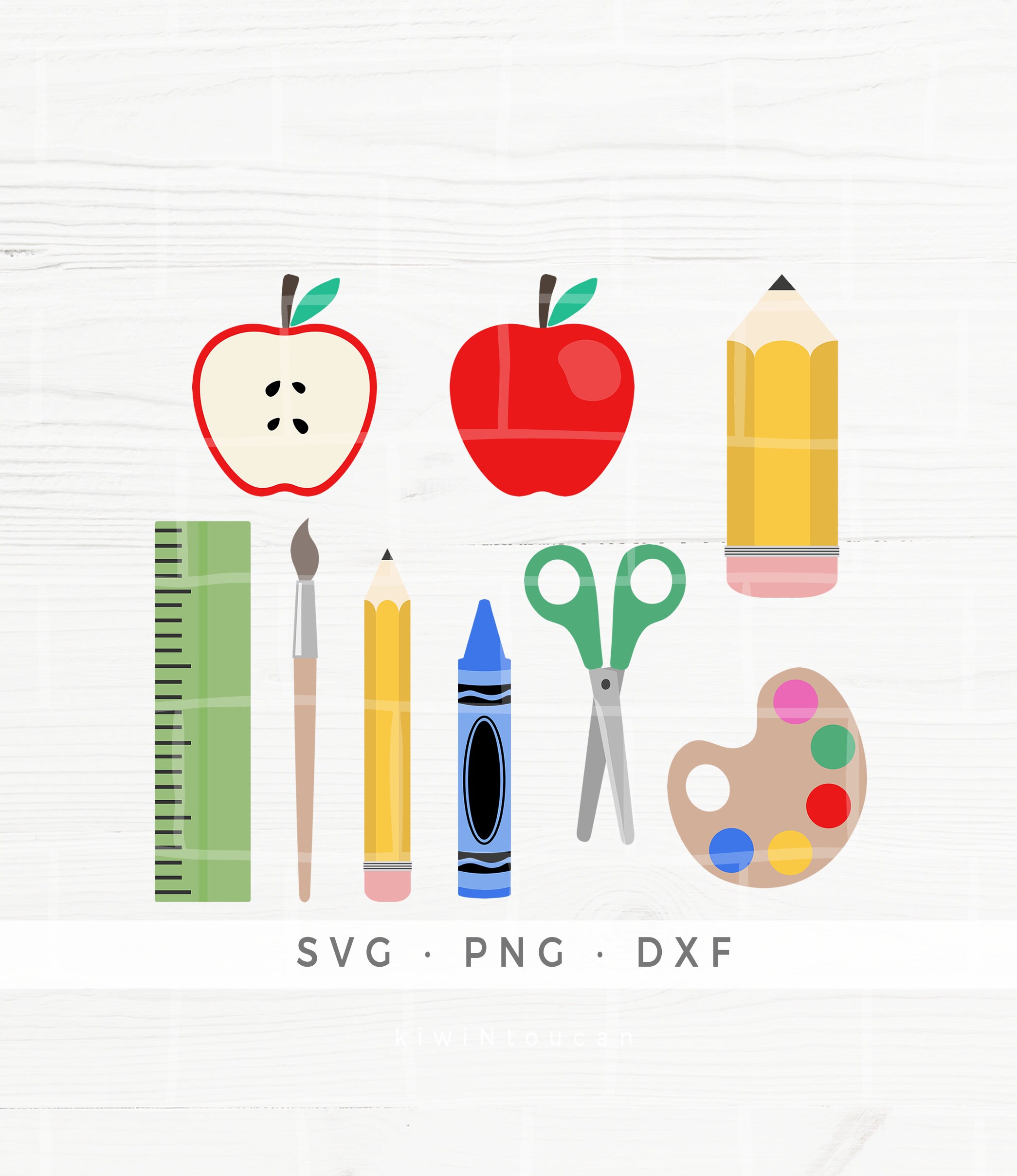 School Supplies SVG File School Clipart Set SVG Png Files - Etsy Canada