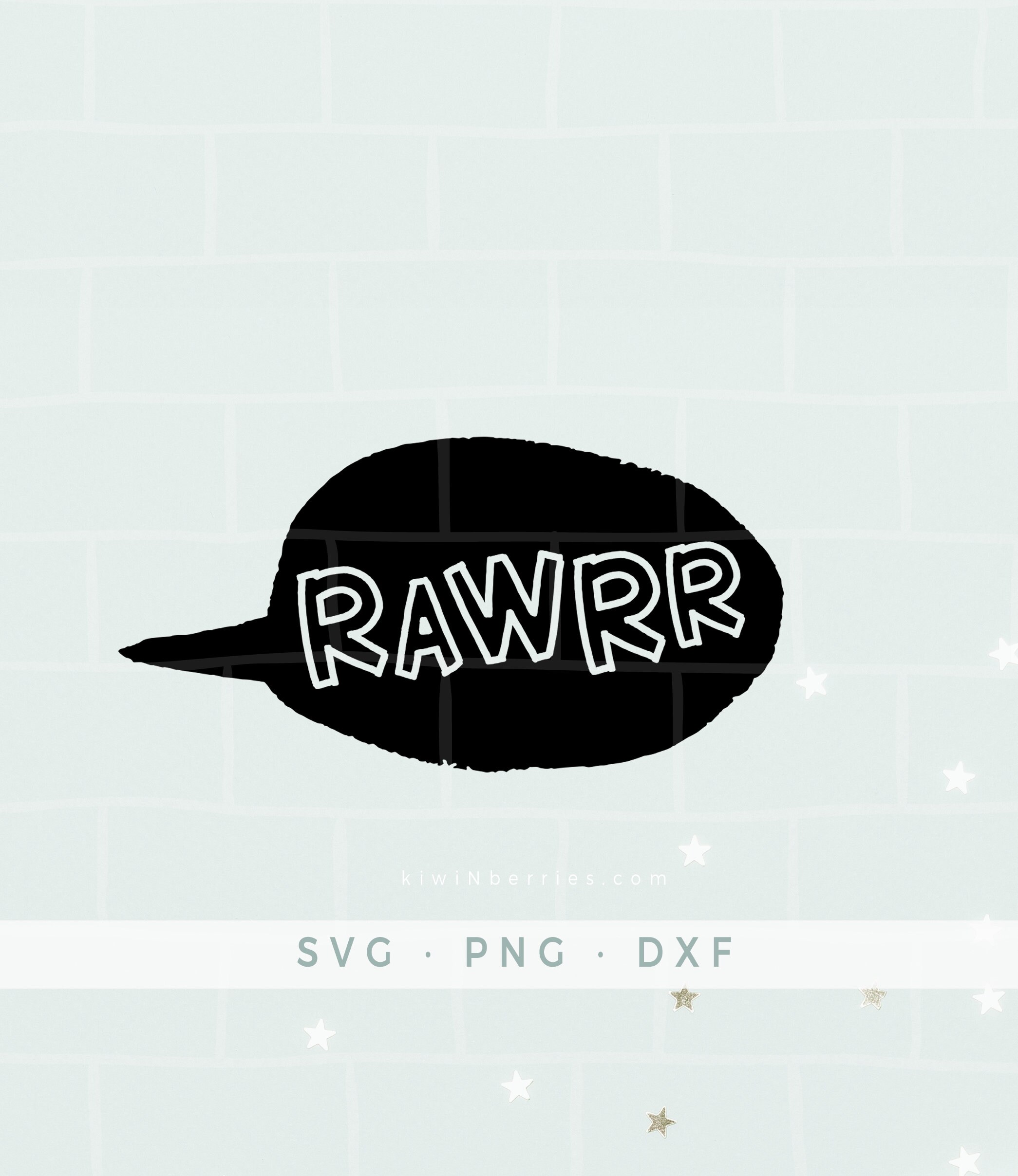 Rawr Cut Files SVG Dxf Png Schneidedateien Rawr SVG Text | Etsy