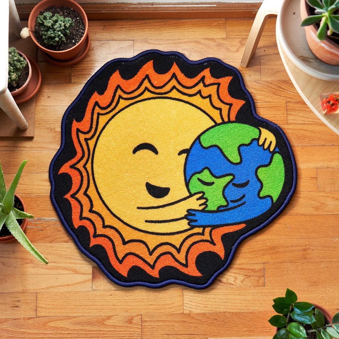 Sun Hugging Earth Mini Rug Carpet Mat NASA Scientist / Astronaut ...