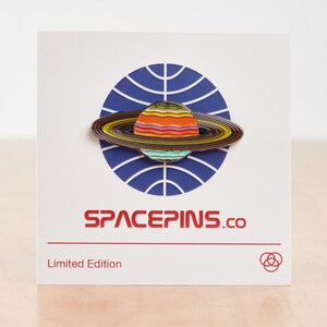 Saturn Planet Pin Illustration Lapel Brooch - NASA Space Scientist ...