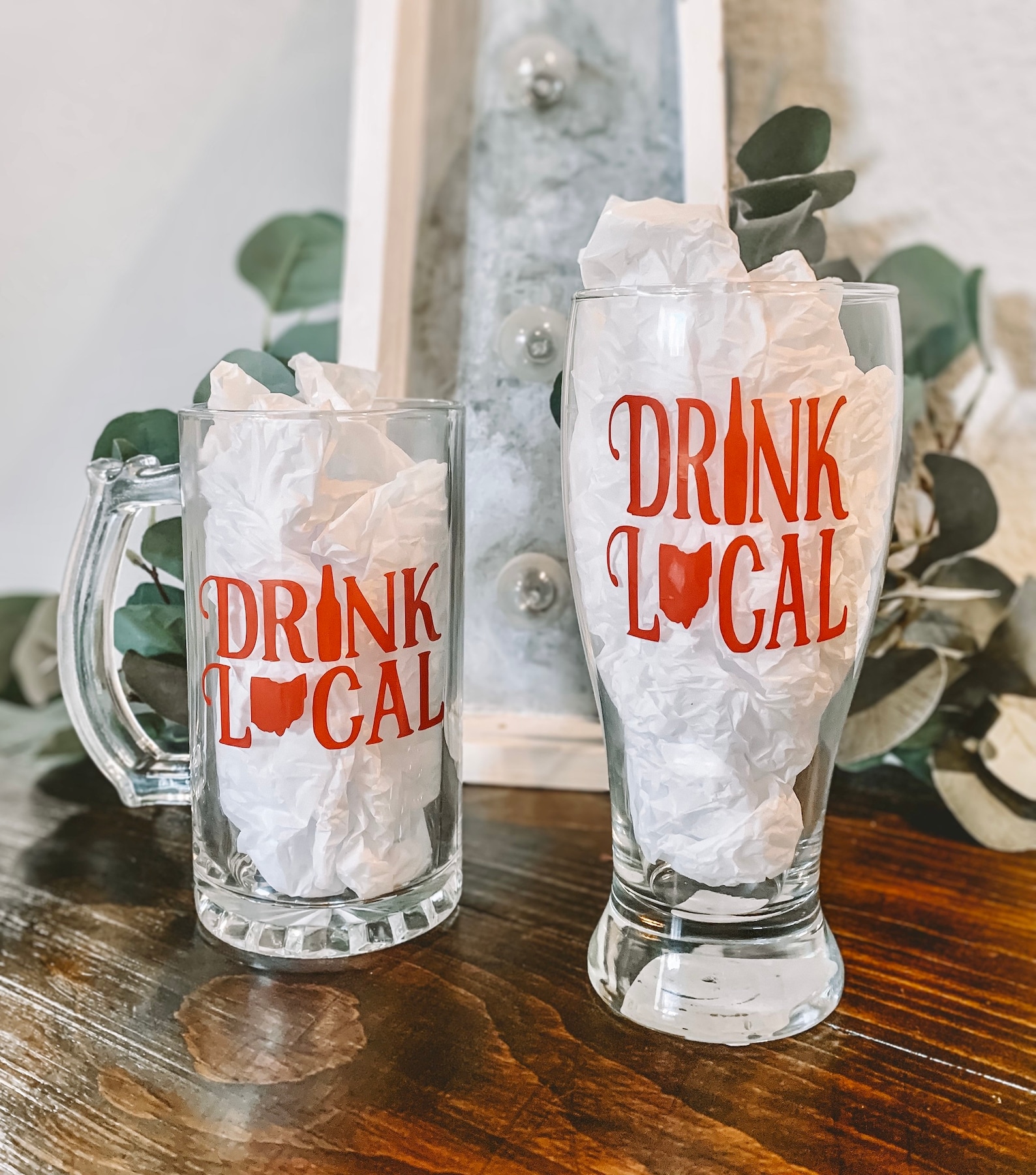 Ohio Drink Local Beer Mug Drink Local Pilsner Glass Cute - Etsy