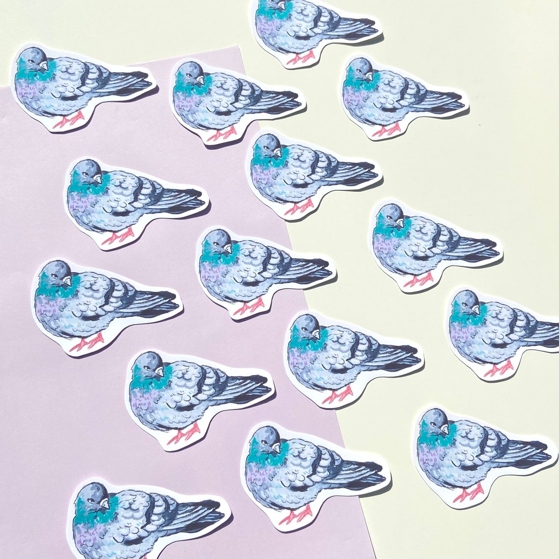 Pigeon sticker cute pigeon pigeon art cute sticker | Etsy