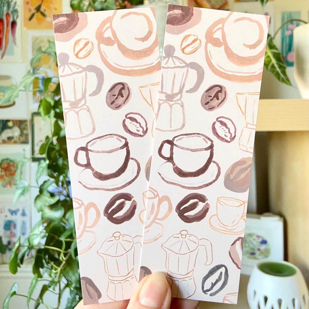 Coffee Bookmark - Etsy