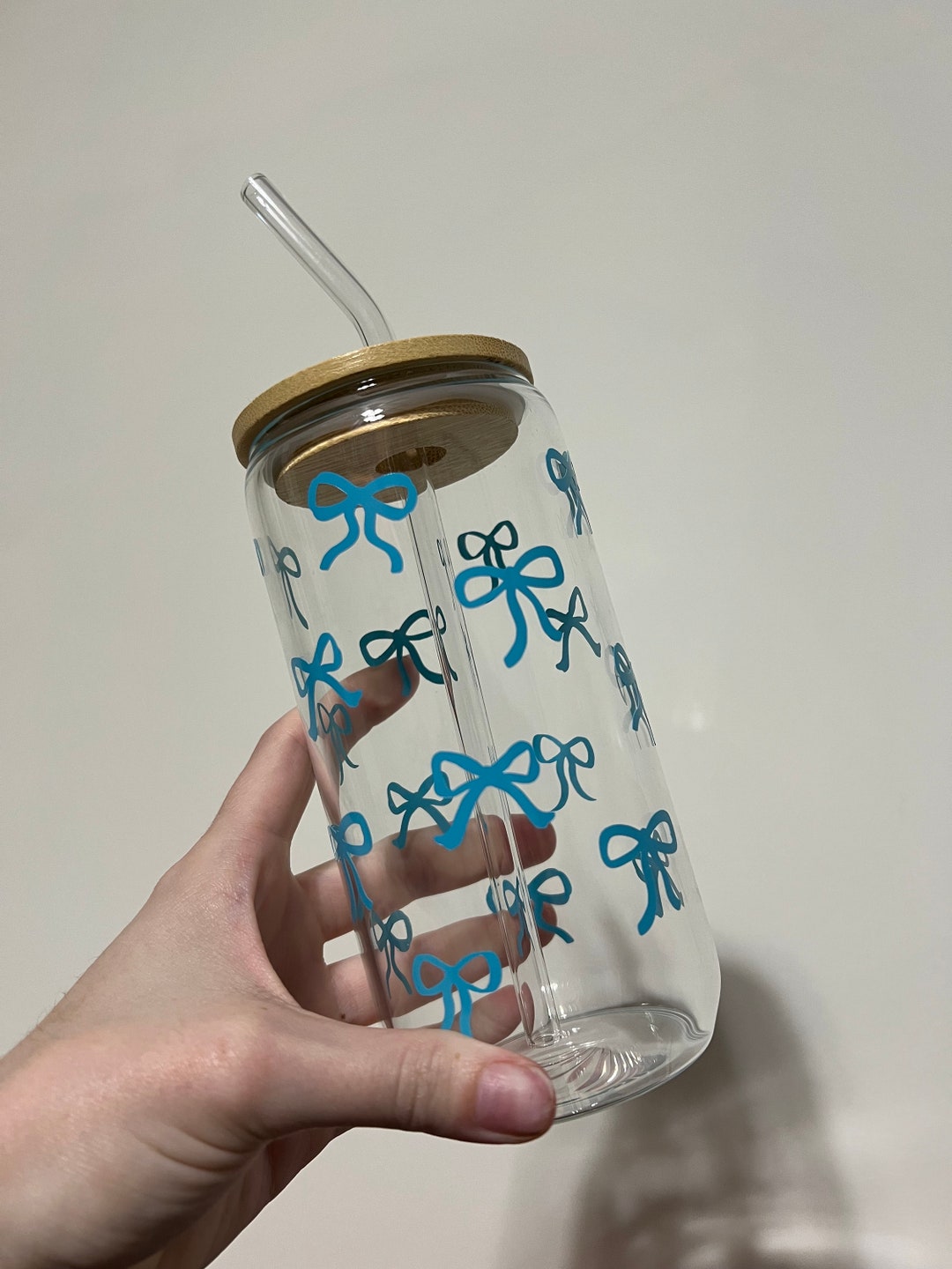 Blue Bows Beer Glass Tumbler - Etsy