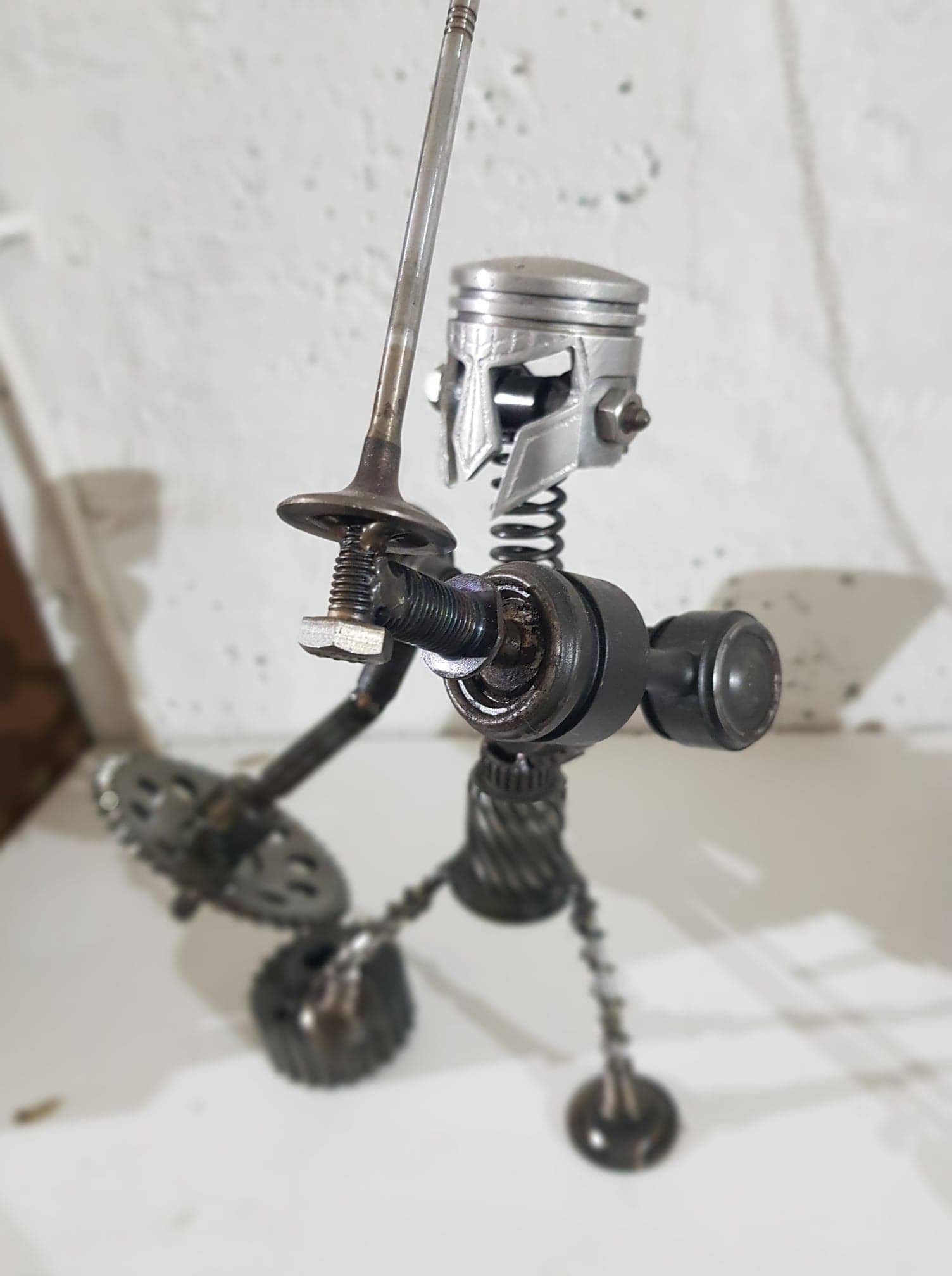 STEAMPUNK Sculpture Hanger Corpse Knight Skull Robot Recycled - Etsy