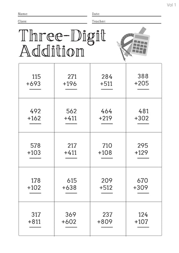 Three Digit Addition Coloring Worksheets Addition Worksheets