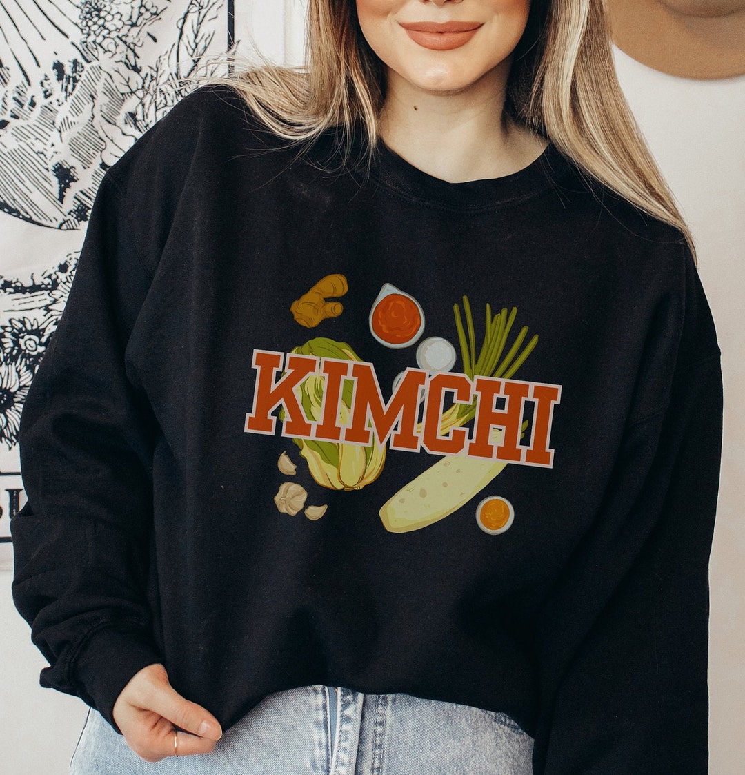 Kimchi Crewneck Sweatshirt, Korean Shirt Funny Korean Food Shirt Korean ...