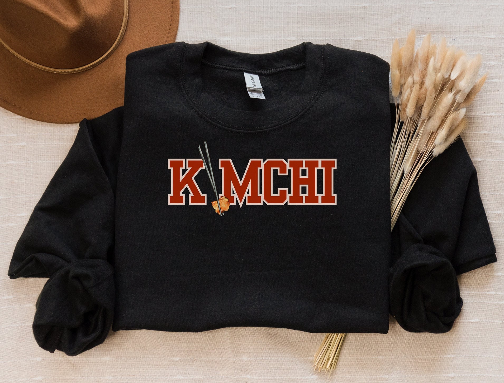 Kimchi Crewneck Sweatshirt, Korean Shirt Funny Korean Food Shirt Korean ...