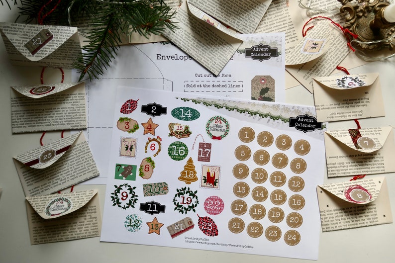 DIY Advent Calendar Kit Printable Christmas Countdown Kit, Digital DIY ...