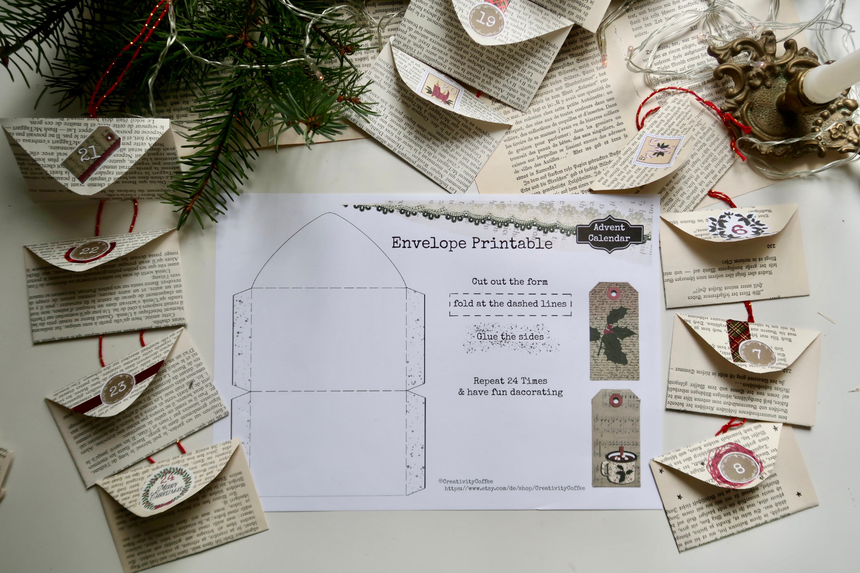 DIY Advent Calendar Kit Printable Christmas Countdown Kit, Digital DIY ...