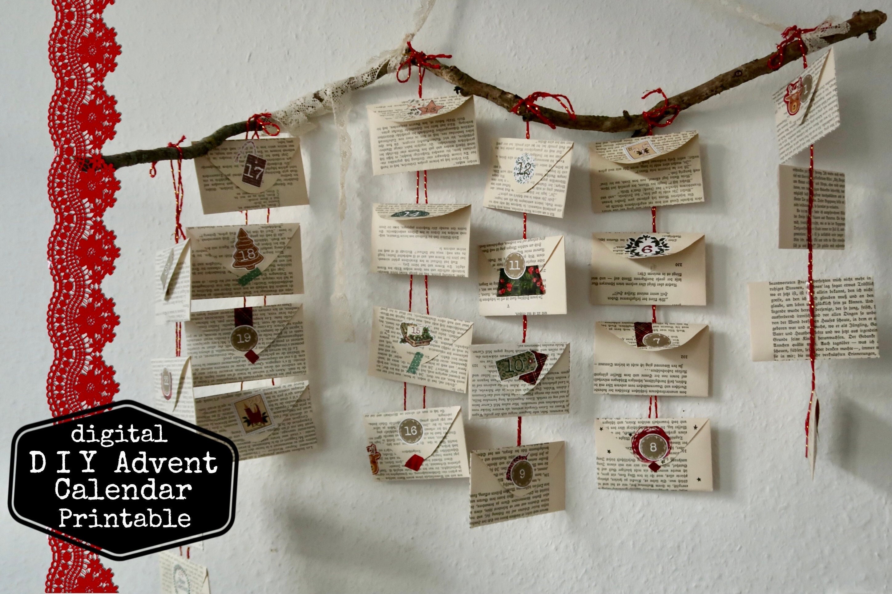 DIY Advent Calendar Kit Printable Christmas Countdown Kit, Digital DIY ...