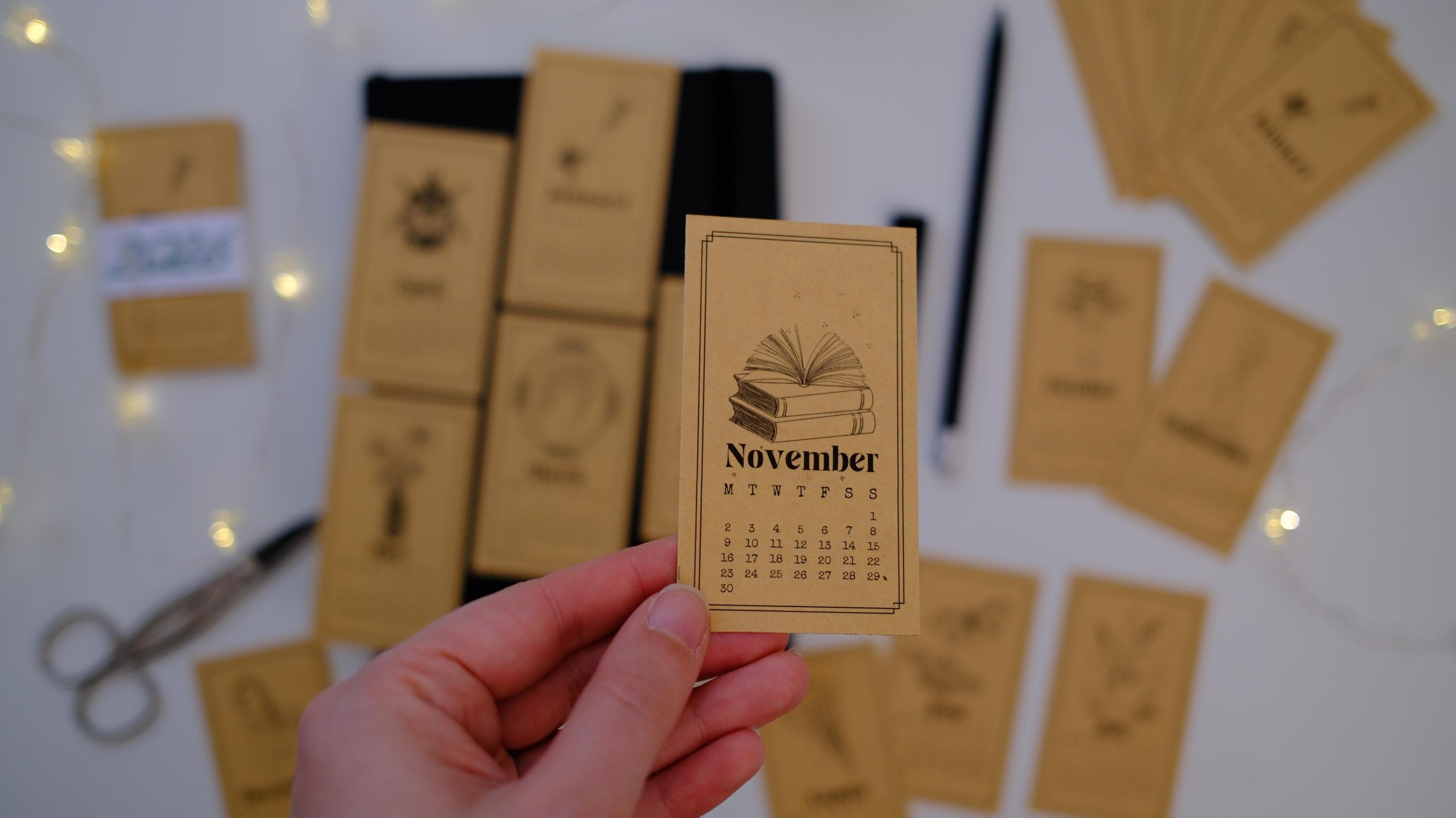 2026 Calendar Sticker Set (12 Month) Line Illustration Planner Stickers ...