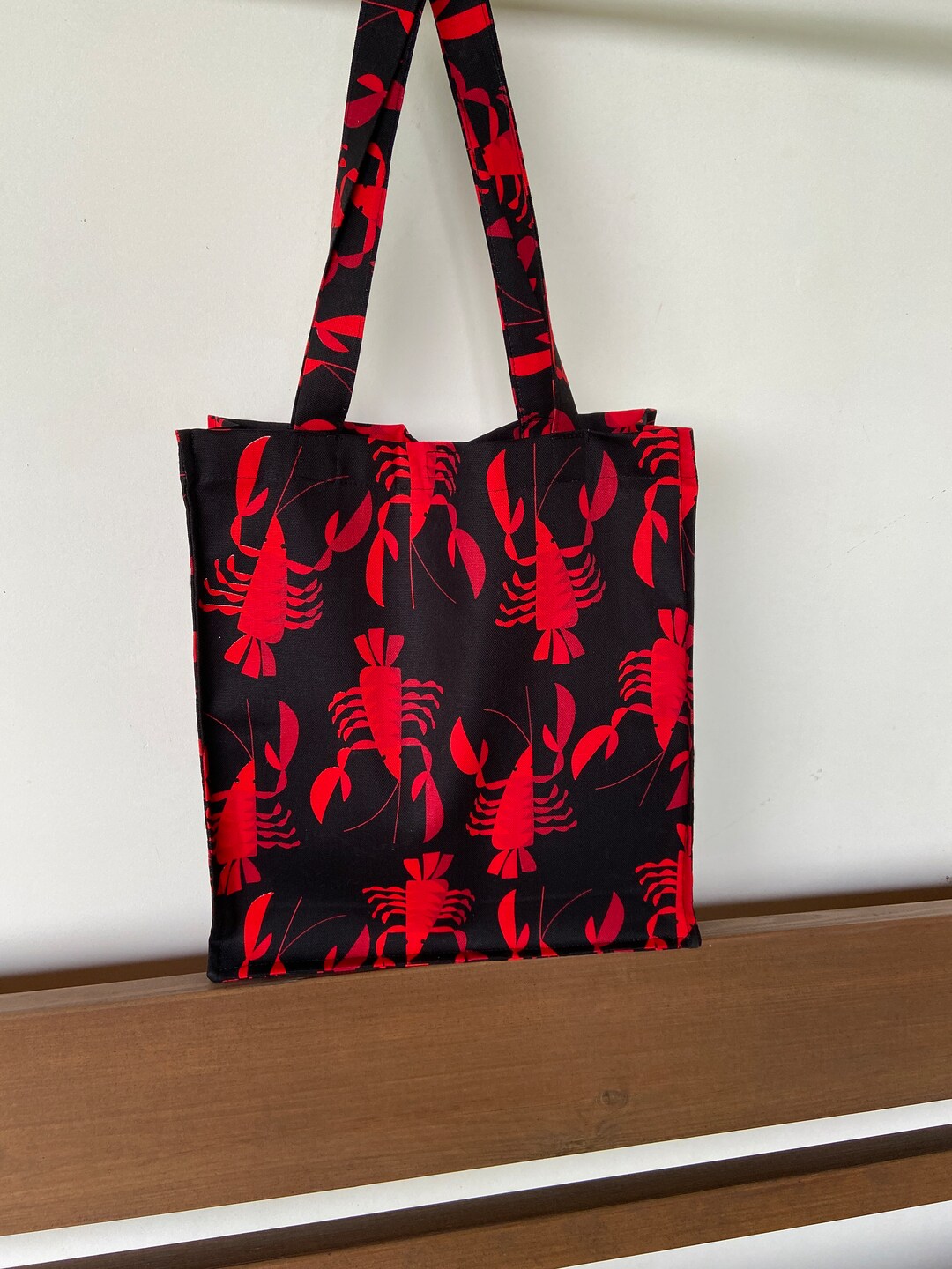 Tote Bag Red Crawfish Tote Cotton Market Bag Shopping Bag Fabric Tote ...