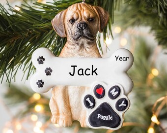 Puggle Christmas Ornament - Etsy