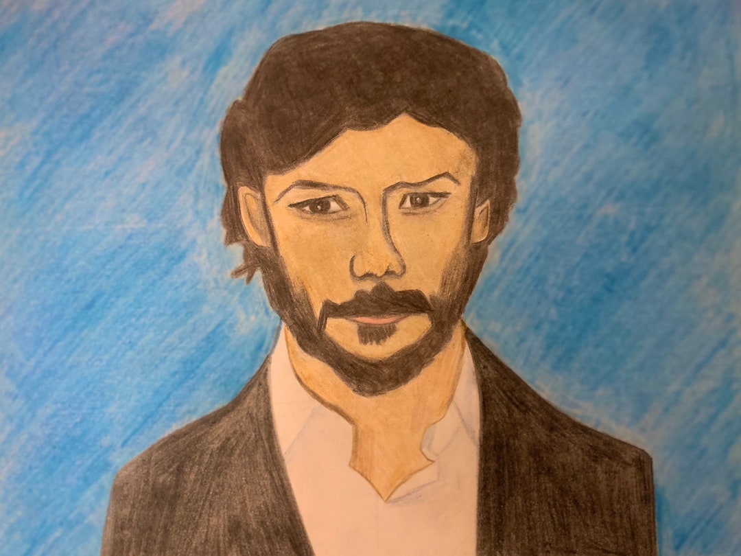 El Profesor La Casa De Papel Drawing - Etsy