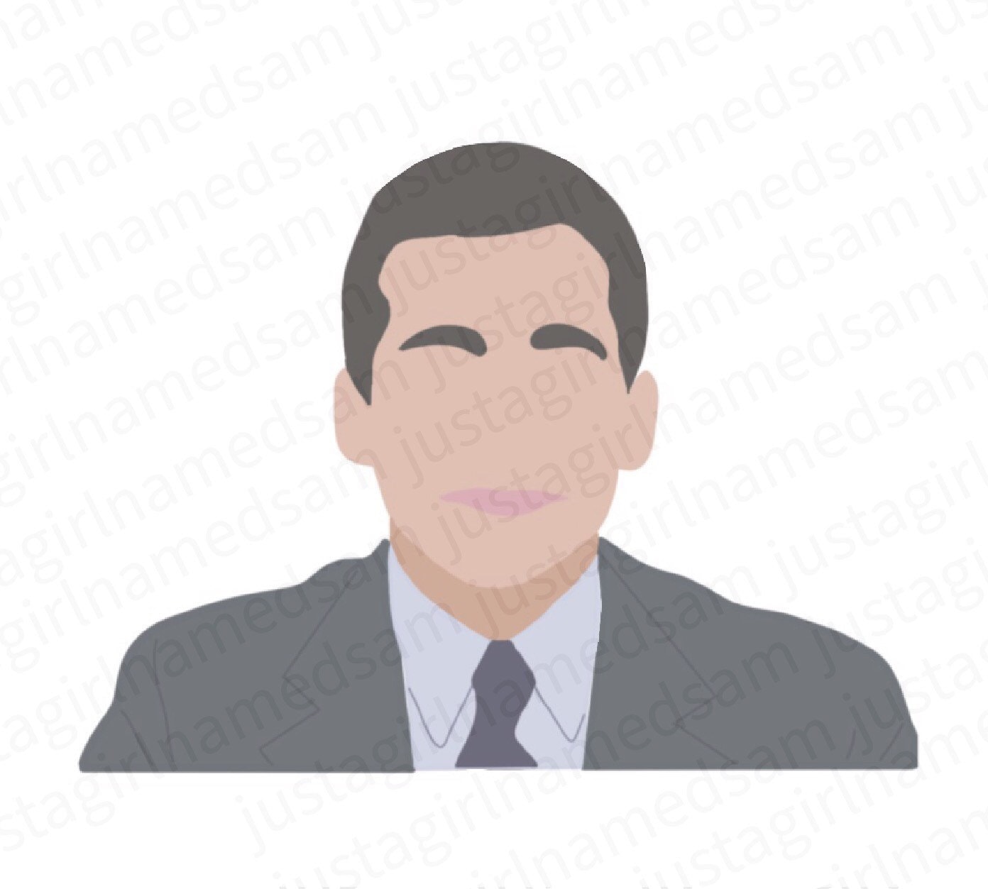 Michael Scott Illustration PNG the Office Show Funny Transparent ...