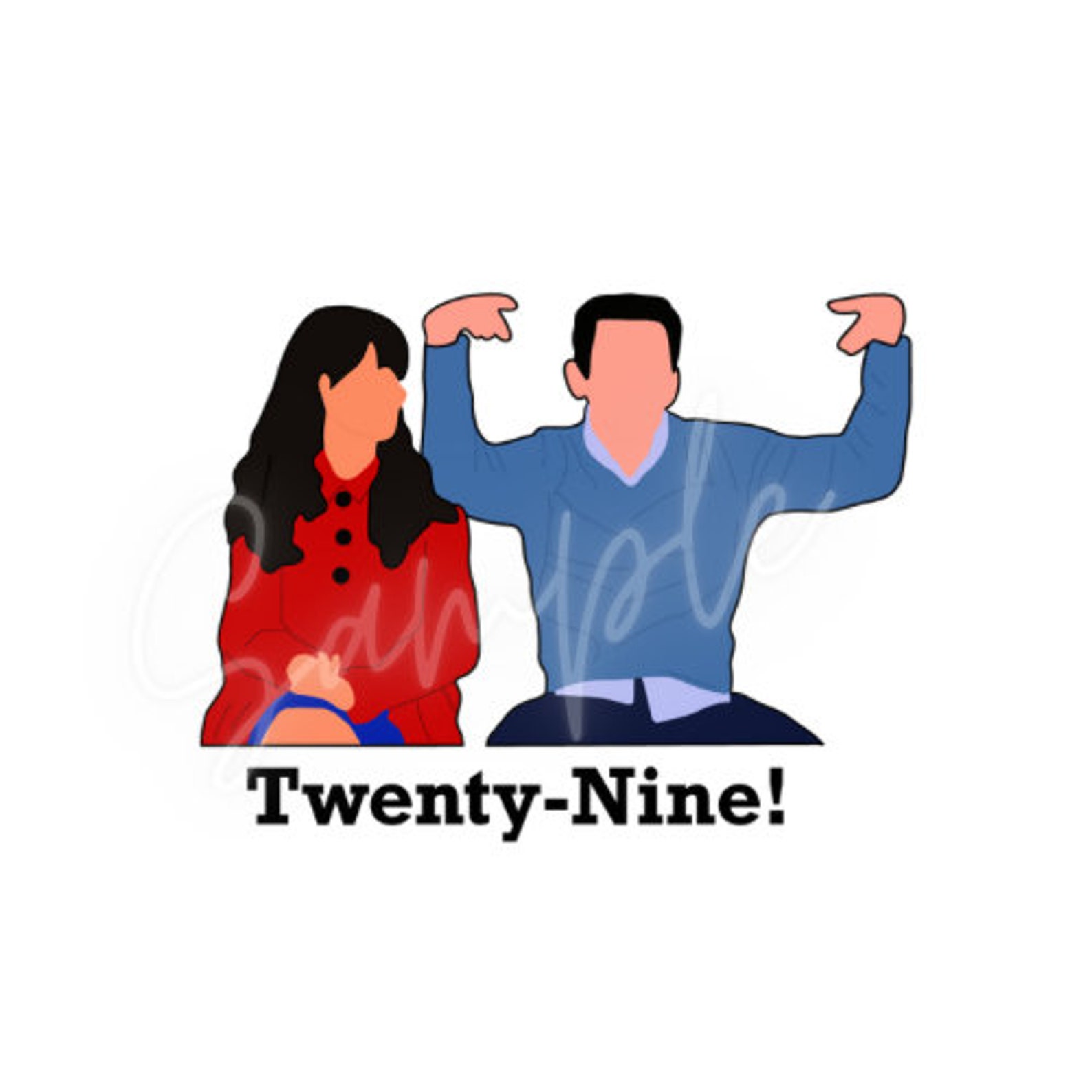 New Girl 29 TWENTY NINE PNG Schmidt Jessica Day Birthday Topper ...