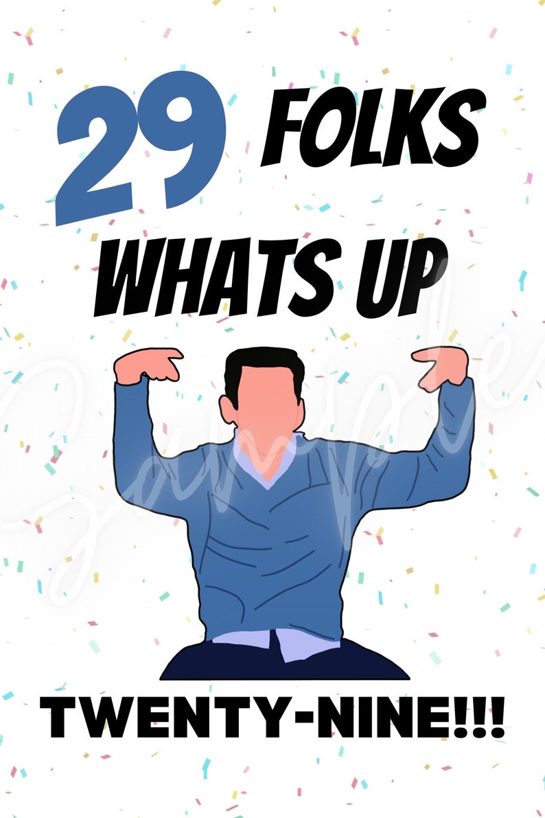 New Girl 29 TWENTY NINE PNG Schmidt Jessica Day Birthday Card Topper ...