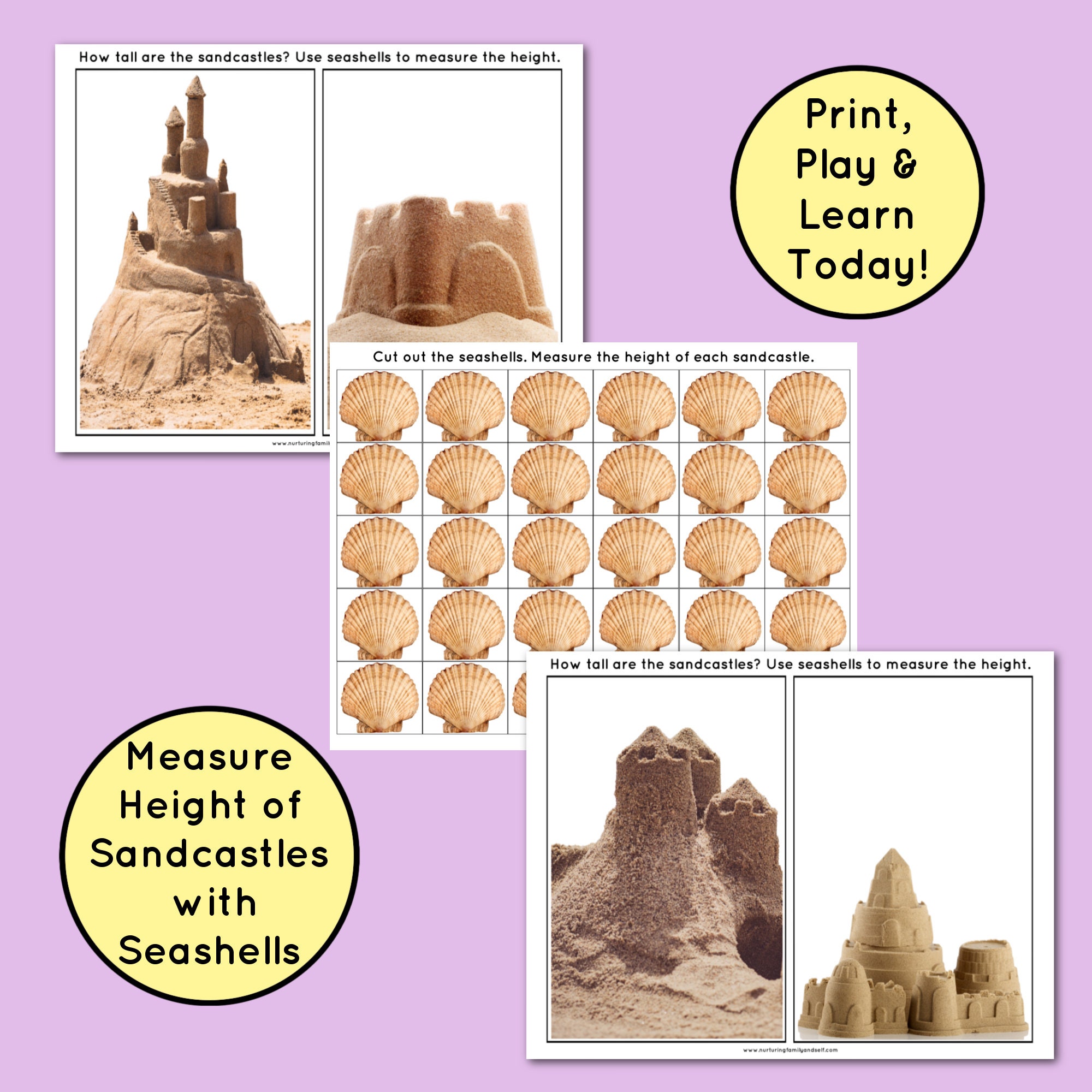 Beach-themed Sensory Bin Play & Learn Set for Preschoolers - Etsy