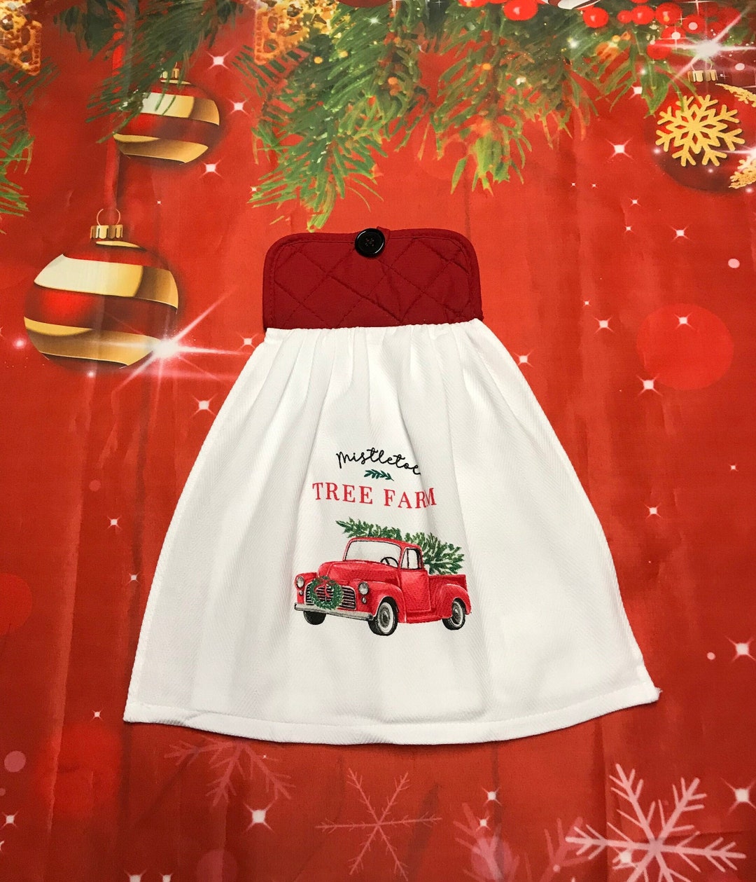 Country Farmhouse Kitchen Towels With Holders - Etsy