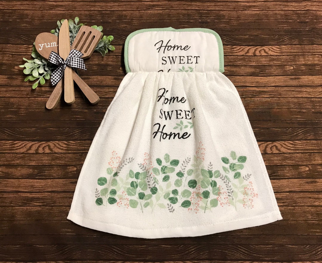 Home Sweet Home Spring Kitchen Towels, Oven Door Towels, Kitchen ...