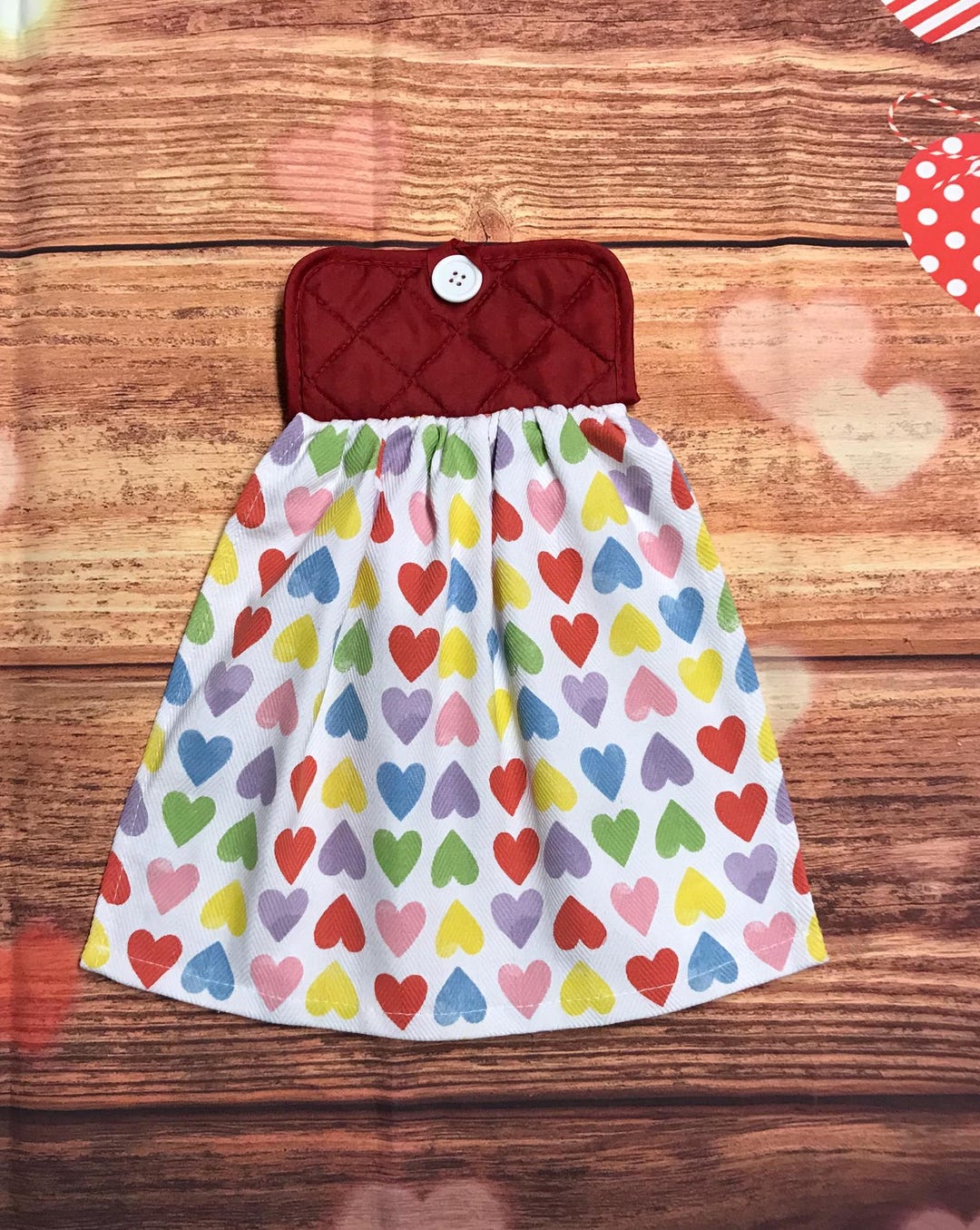 Valentine's Day Hearts Kitchen Towels, Valentine's Towels, Valentine's ...