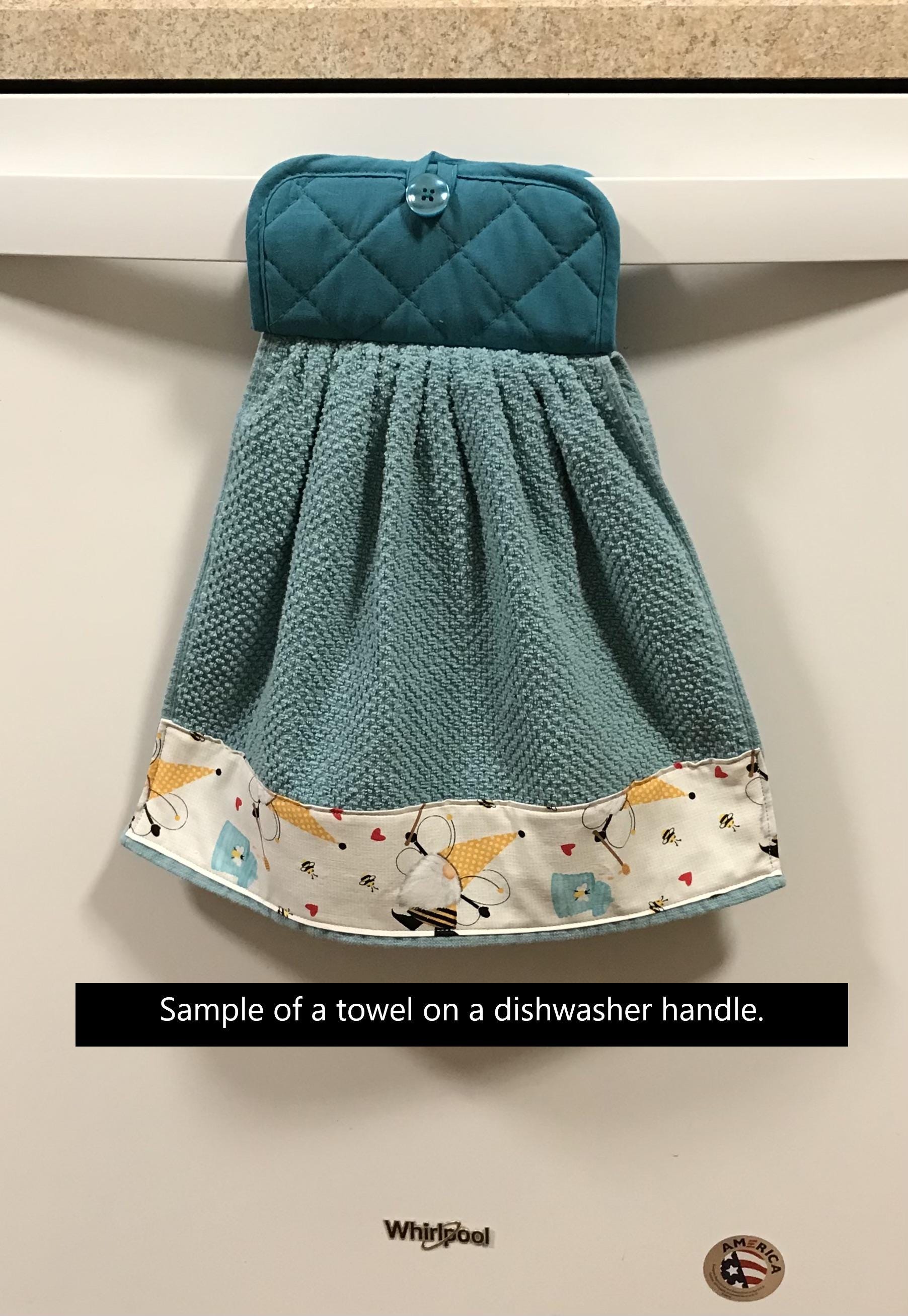 Heavy Cotton Red Kitchen Towel: Button Loop Closure - Etsy