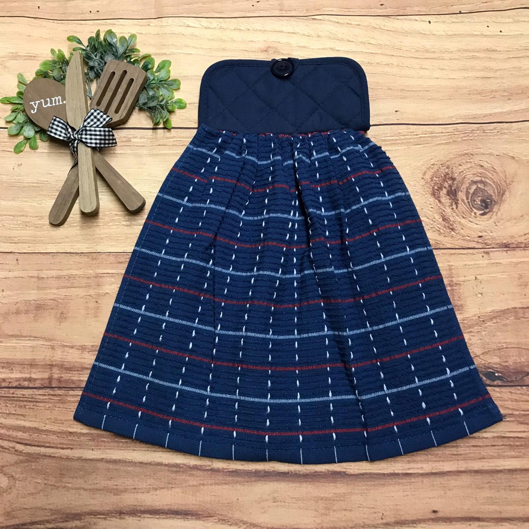 Blue Hanging Kitchen Towels, Blue Kitchen Towel, Blue Kitchen Dish ...