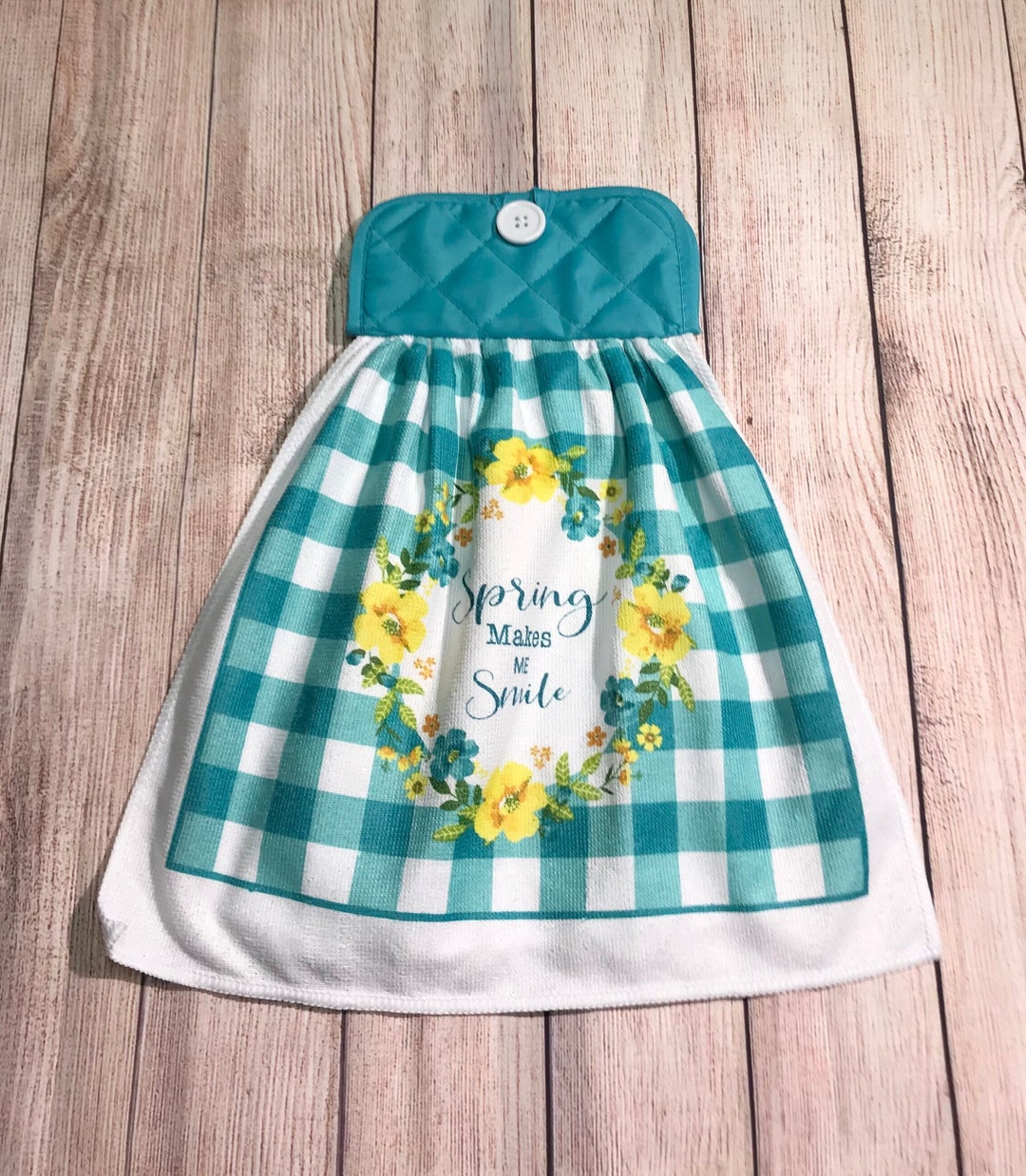 Spring Makes Me Smile Kitchen Towels, Spring Kitchen Towels, Summer ...