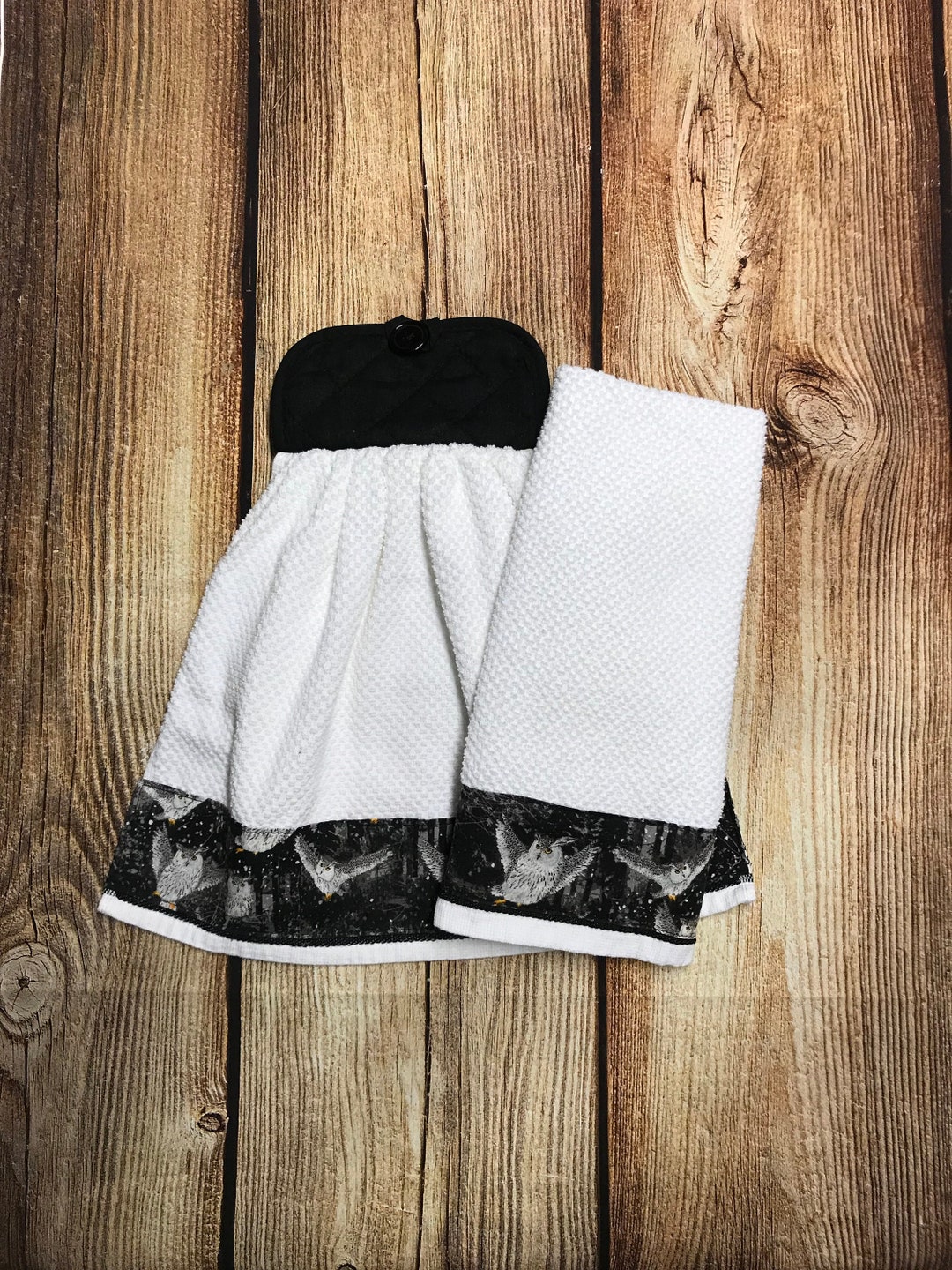 Owls in Flight Hanging Kitchen Towels, Owl Kitchen Towels, Owl Kitchen ...