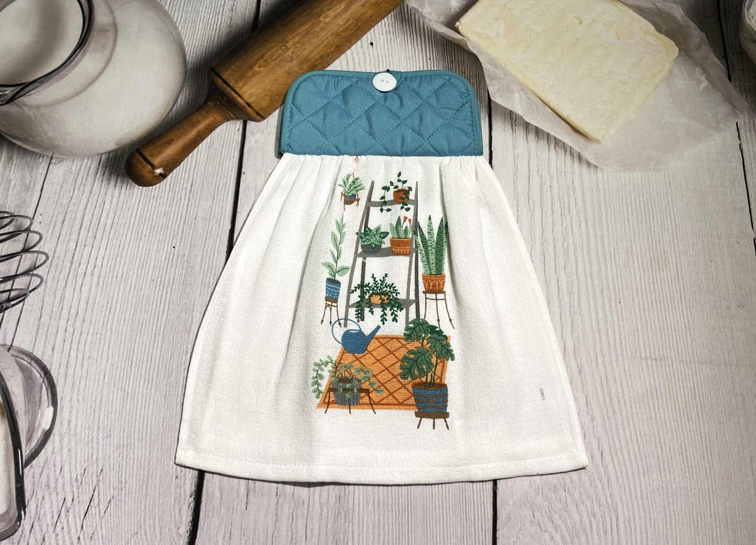 Houseplant Kitchen Towels, Kitchen Dishtowels, Kitchen Tea Towels ...